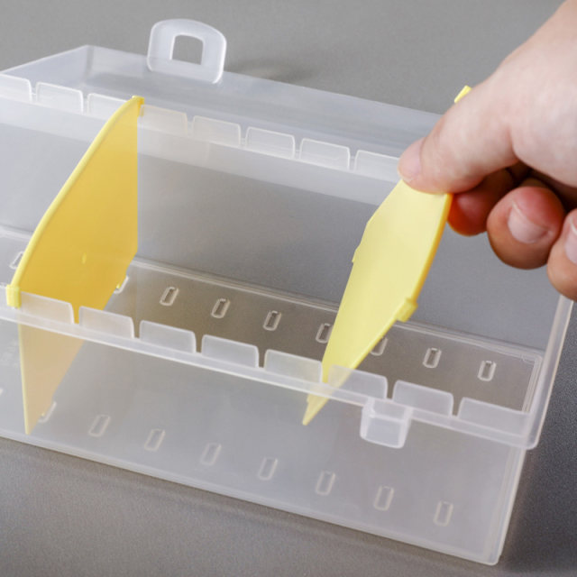 Japan imported YAMADA free partition storage box plastic with lid ...