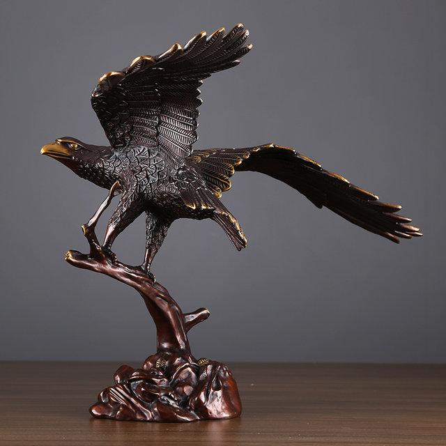 Bronze Eagle Display Eagle Dapeng Show Wing and Copper Decoration Home ...
