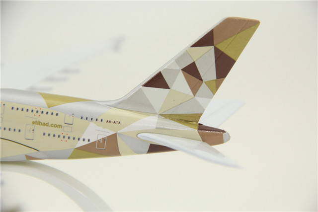 Solid alloy aircraft model Airbus A380 Etihad Airways passenger ...