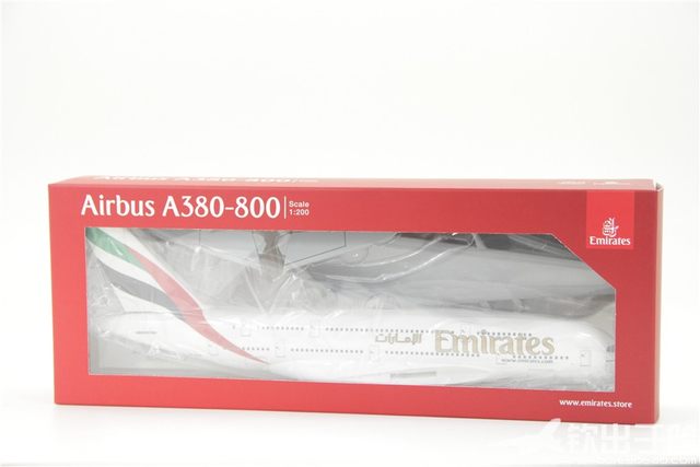 Assembled aircraft model Airbus A380-800 Emirates Airline solid ABS ...