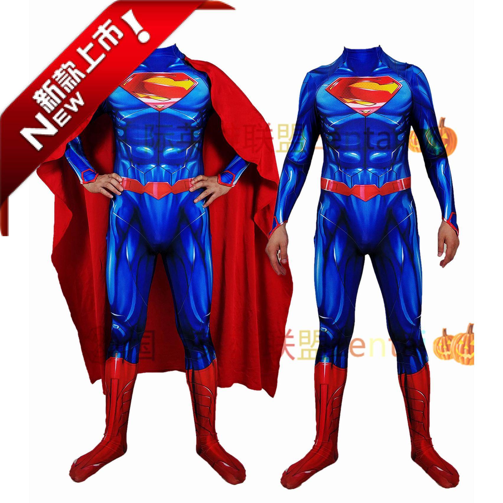 Dc comics liga de la justicia músculo azul superman mono superman traje ...