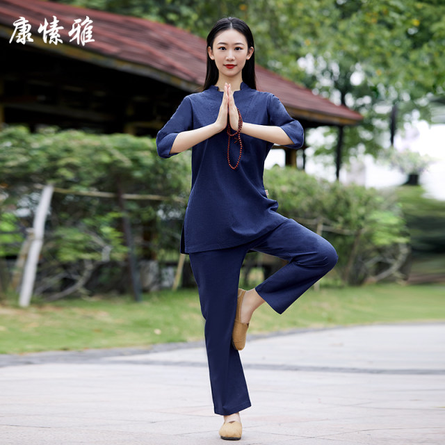 Kangsuya meditation clothing for women summer casual Zen women's tea ...
