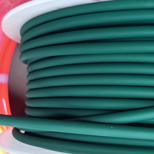 JIUNA brand PU round belt imported VOLTA dark green rough surface ...
