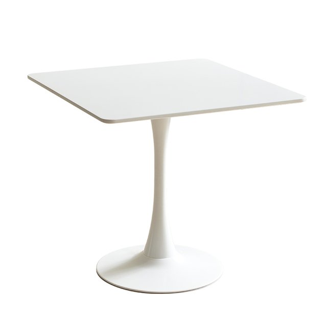 Simple modern home white square dining table small apartment dining ...