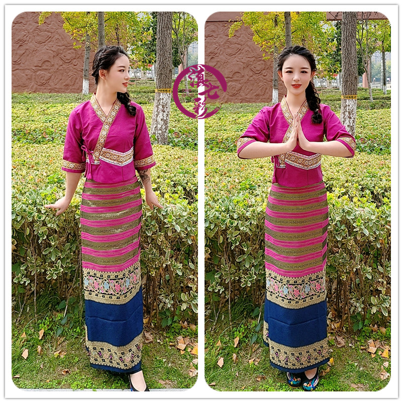 Xishuangbanna embroidered Dai women's traditional Dai clothing tops and ...