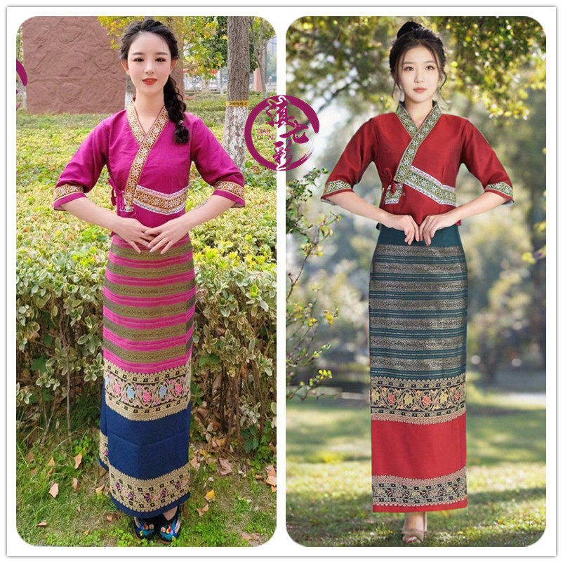 Xishuangbanna embroidered Dai women's clothing traditional Dai clothing ...