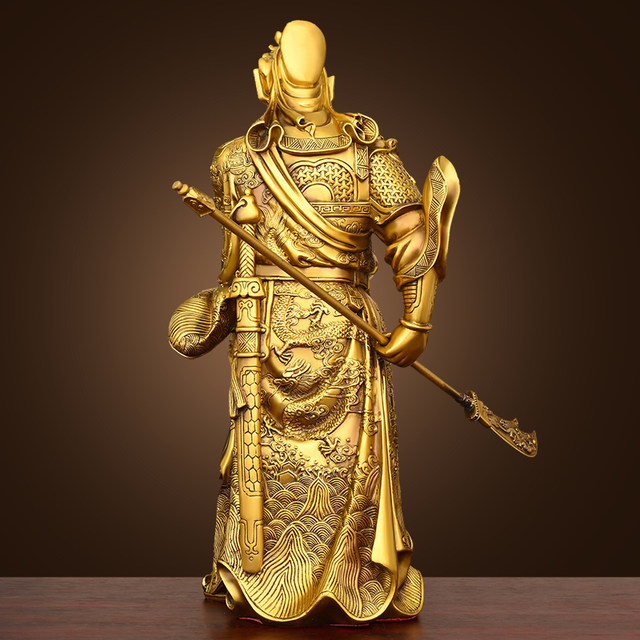 Brass Guan Guan Guan Erye ornaments Bronze Wu God of Wealth Buddha ...