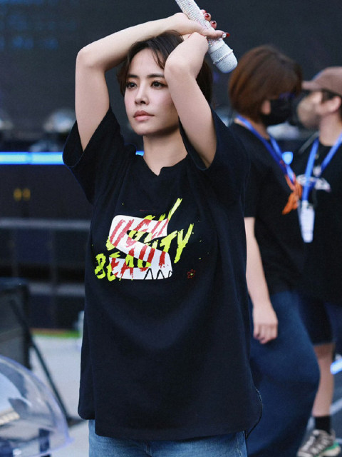 Ugly Beauty Concert Jolin Cai Yilin's same surrounding surrounding support short -sleeved T ...