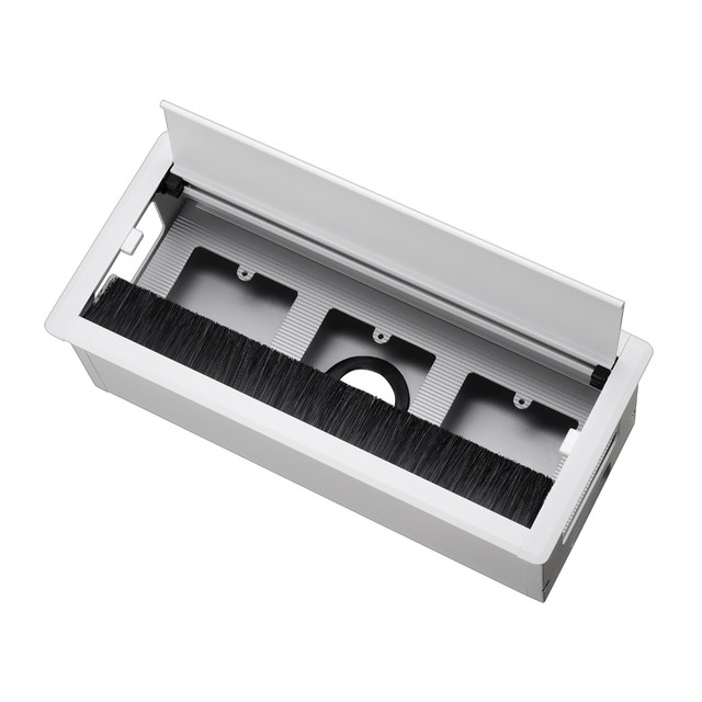 Desktop aluminum alloy brush threading box desk hidden embedded 86 ...
