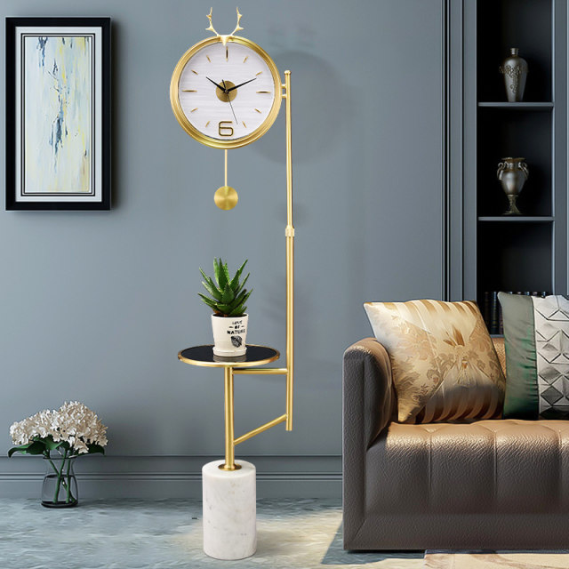 Modern light luxury floor clock clock for home living room simple pure ...