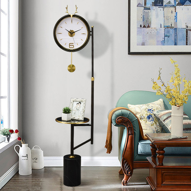 Modern light luxury floor clock clock for home living room simple pure ...