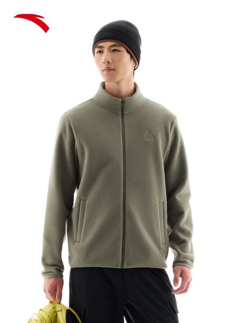 Anta Fleece Jacket Men's New Long-Sleeved Fleece Jacket Outdoor Fleece ...
