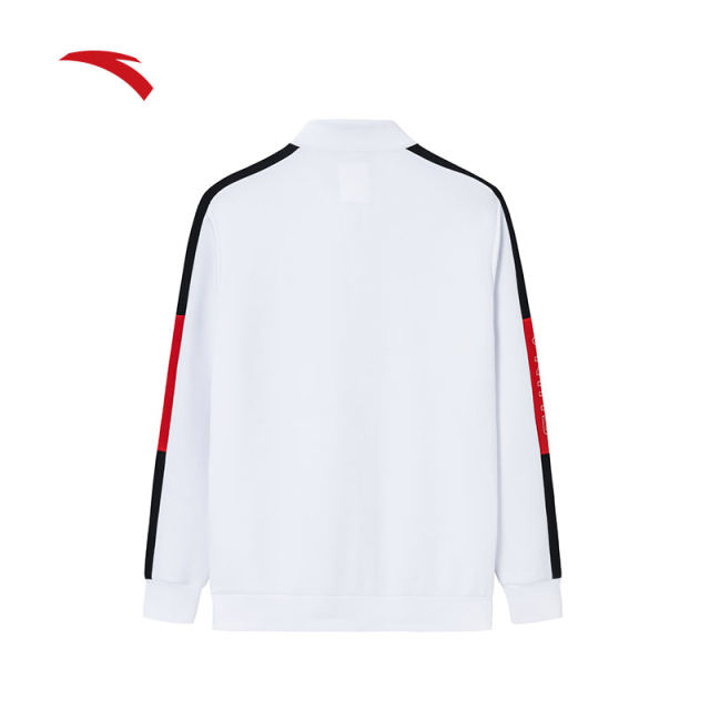 ANTA knitted sports jacket men's autumn new stand-up collar cardigan ...