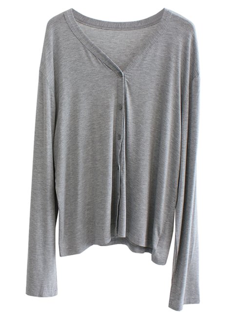 Soft and versatile ~ Modal cardigan jacket for women loose V-neck long ...