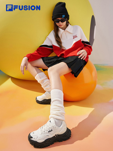 FILA FUSION Fila Fashion brand hard candy black and white dad shoes ...