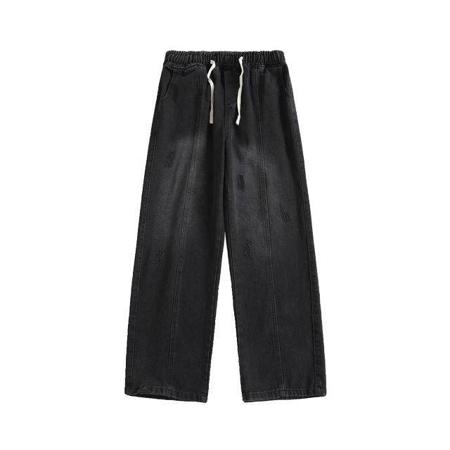 Fat Brother American retro jeans Men's Winter Tide Loose Brand Loose ...