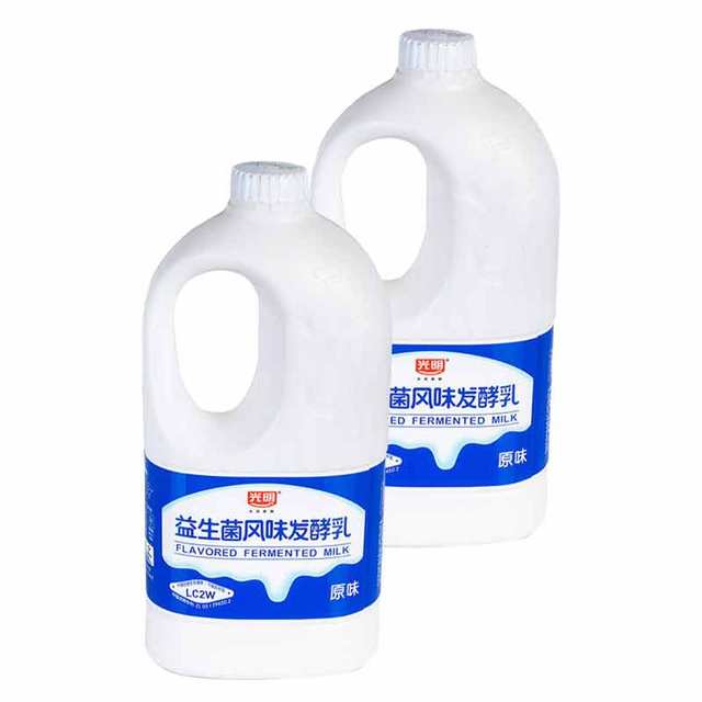 Bright probiotic large barrel yogurt 1.25kg*2 barrels flavored fermented milk barreled yogurt ...