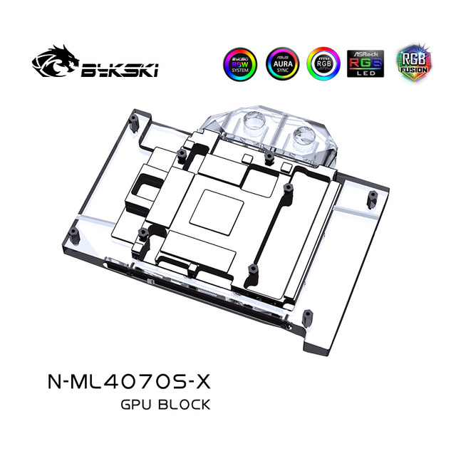 Bykski N-ML4070S-X graphics card water block Renaissance RTX 4070 Super