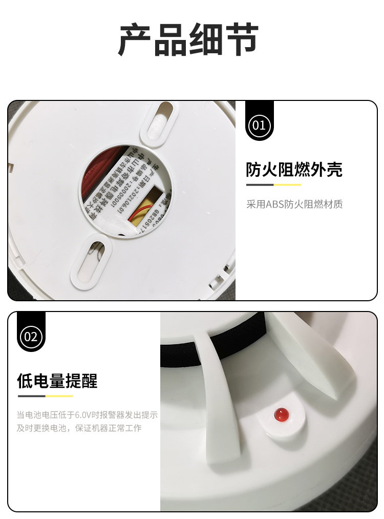 Fire national standard domestic and commercial smoke sensor head stand ...