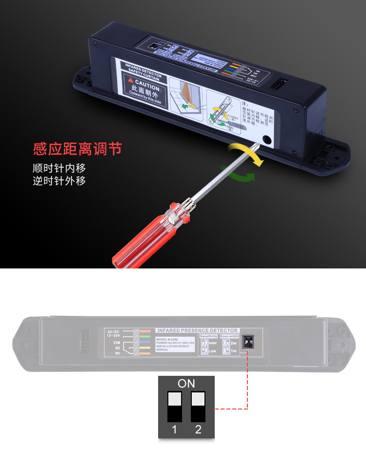 Automatic Sliding Door Grating Anti-Pinch Safety Light Sensor Electric ...