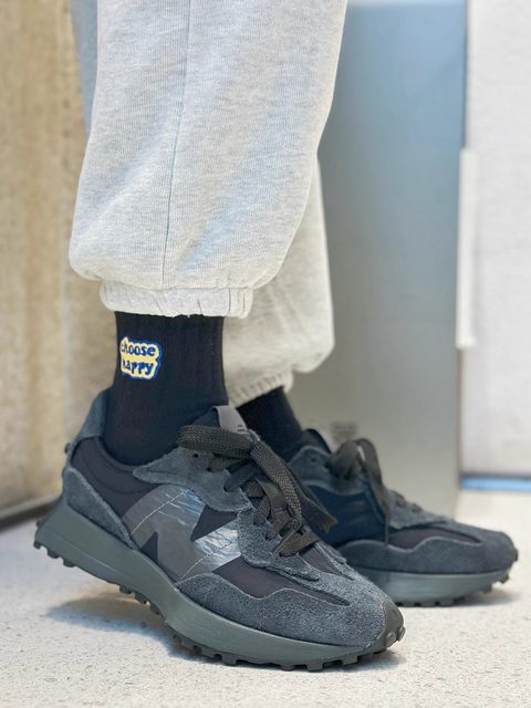 New Balance NB327 All Black Men and Women's Anti -Fur and Non -Small ...