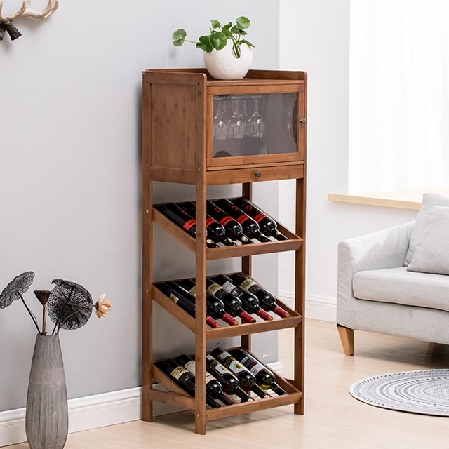 Red wine wine rack ornaments creative simple wine cabinet floor ...