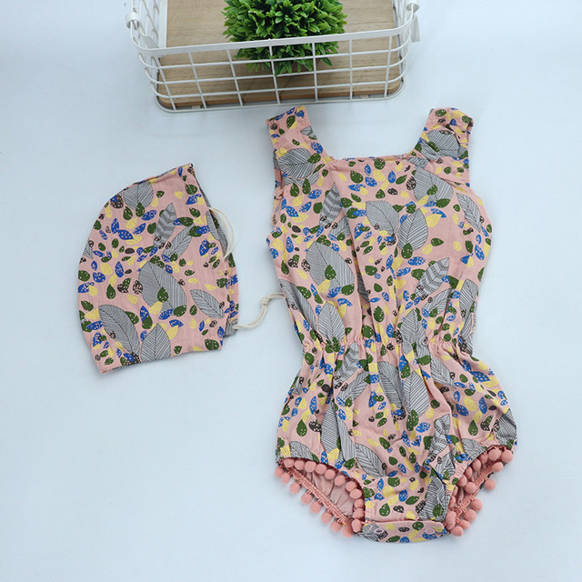 Baby Triangle Hat Clothes Set Baby Floral Cute Baby Onesie Short Sleeve ...