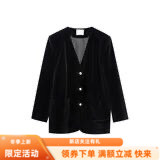 Hazel direct sales new model launched Hepburn style big V-neck textured ...