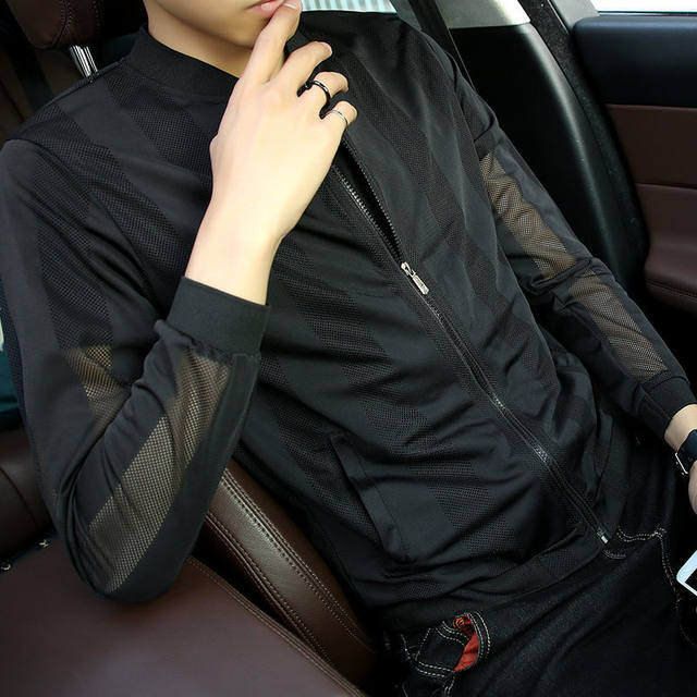 Mesh sun protection clothes for men in summer breathable hollow jacket ...
