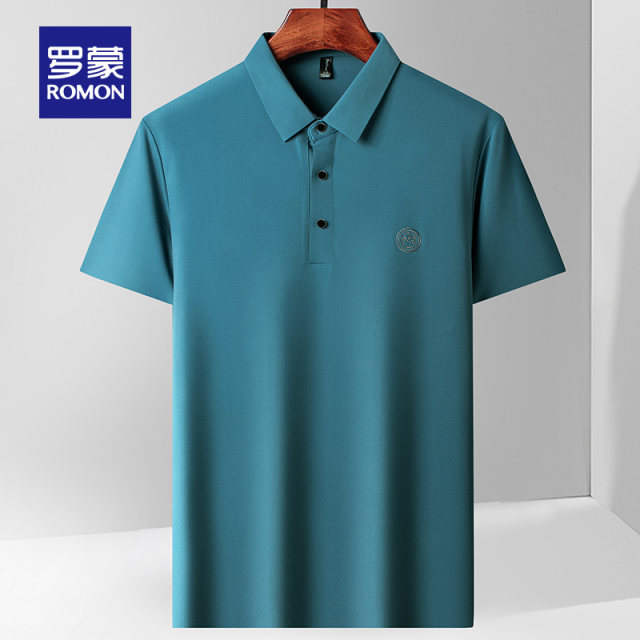 Romon Men's Fashion Short Sleeve POLO Shirt 2024 Summer Thin Versatile ...