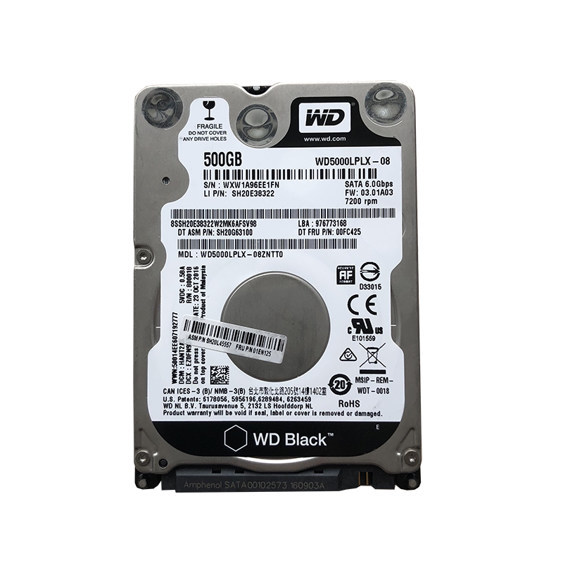 Disque Dur Interne SATA 7200RPM 2,5 Pouces WD 500GB - HDD pour ...