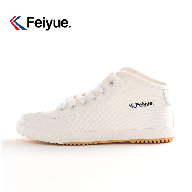 Feiyue women's shoes high-top canvas shoes retro white shoes men's ...