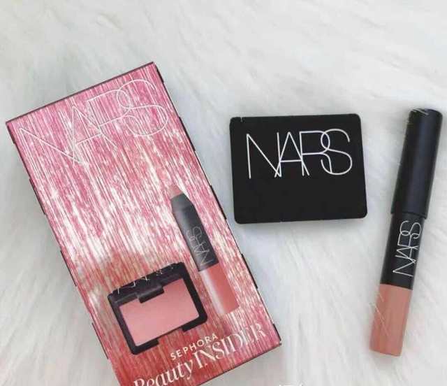 NARS orgasm Deep throat blush mid -sample 3.5g repair highlight behave blush lip red suite box