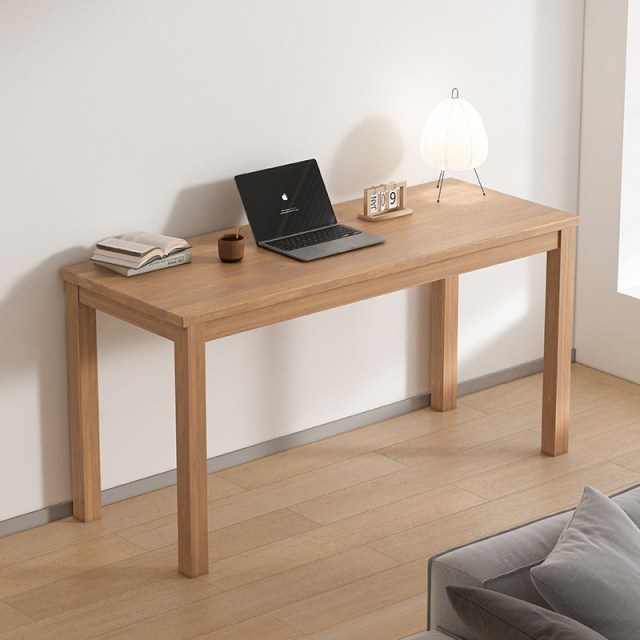 Solid wood long tables against wall narrow table desks Double desk home ...