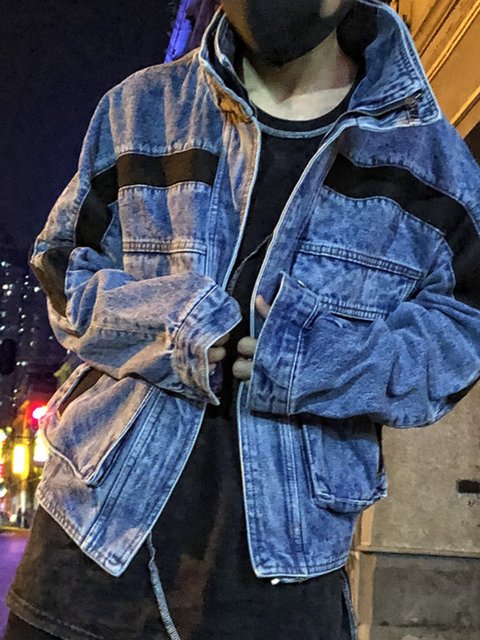 Autumn Hippie Retro Washed Denim Jacket High Street Hip-Hop Trendy ...