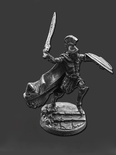Antico Soldato Spartano Soldato Bronzo Antico "Soldato Romano" H Cm.