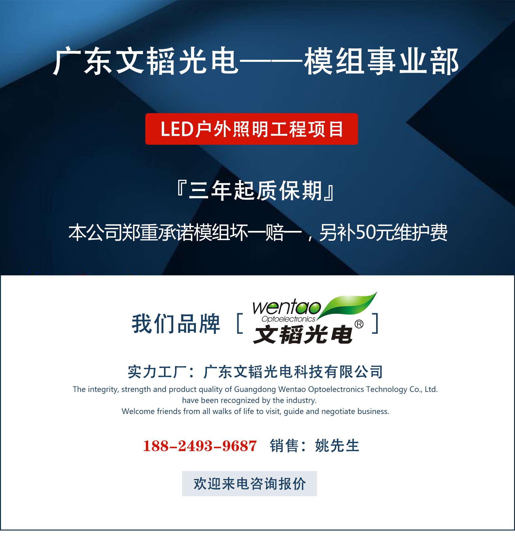 Light Panel Aluminum Substrate Wentao Photoelectric Module 