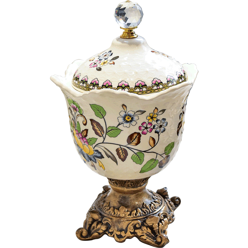 Murphy Ceramic Candy Jar with Lid - American Style Décor