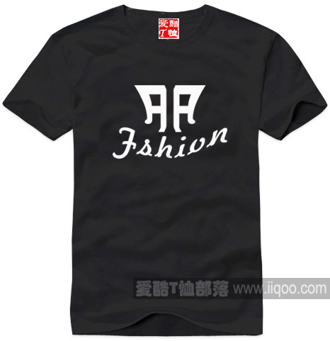 AA Fashion logo Street Stylish text T-shirt pure cotton short sleeve ...