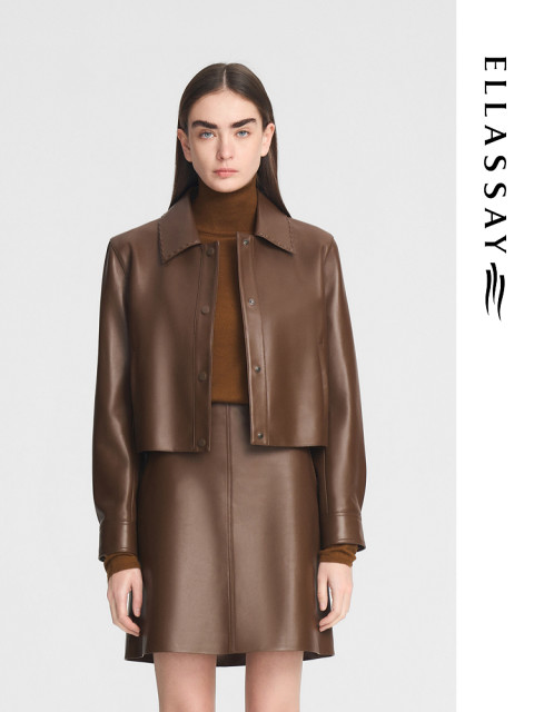 Ellassay Autumn and Winter New Style Sheep Leather Fashionable Retro ...