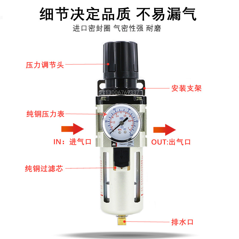 Aw2000-02d pneumatischer druckregelfilter aw3000-03d luftquellen ...