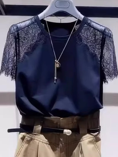 AMS Oamashi Women's Clothing 2025 Spring and Summer New Style Same Lace ...