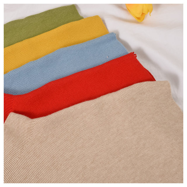 Korean style fashionable half-high neck bat sleeve sweater women's ...