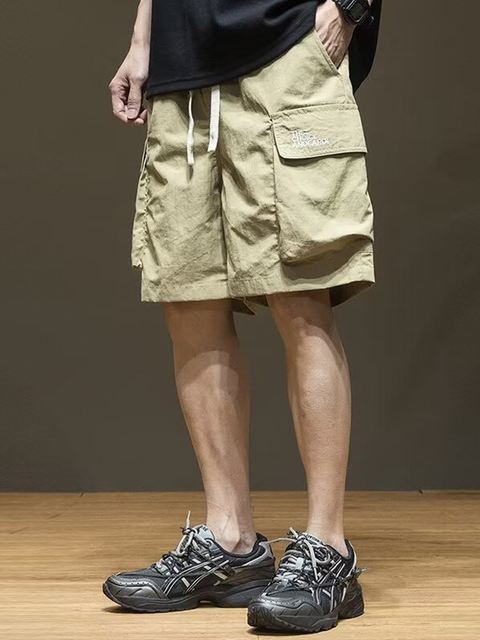 Ice Silk Quick-Drying Work Shorts for Men 2025 Summer New Style Men's ...