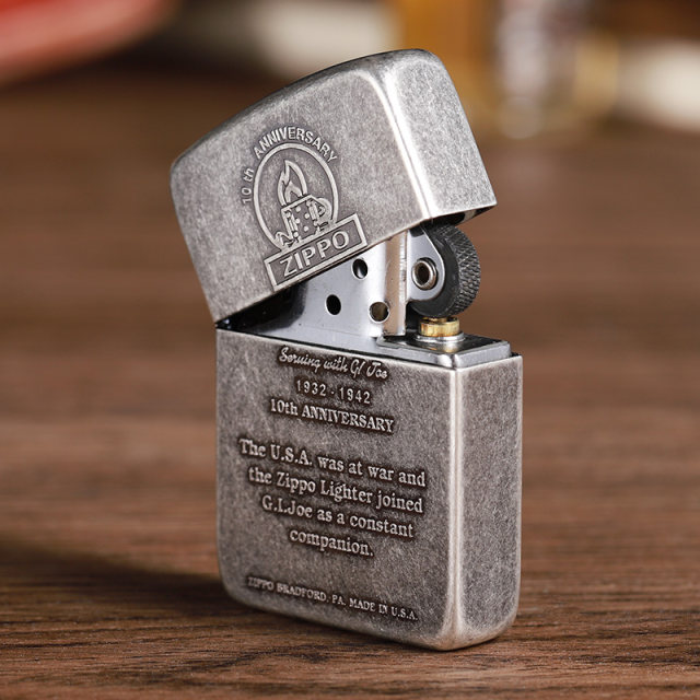 Kerosene lighter zippo genuine windproof Zhibao ancient silver 1941 ...