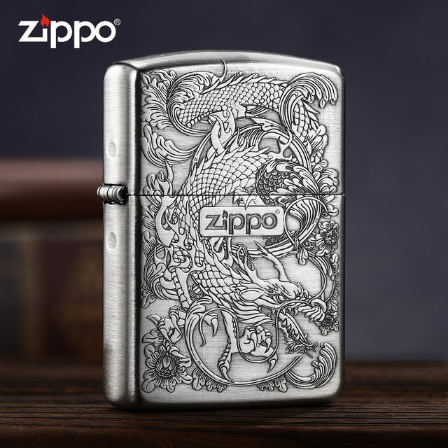 ZIPPO lighter official authentic product Fengfengzhibao ancient silver ...