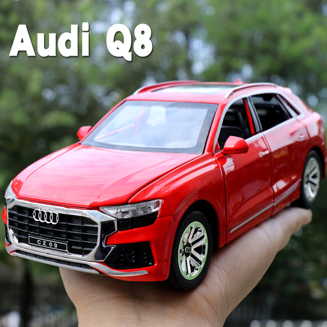 1:24 Audi Q8 car model large off-road vehicle SUV simulation alloy ...