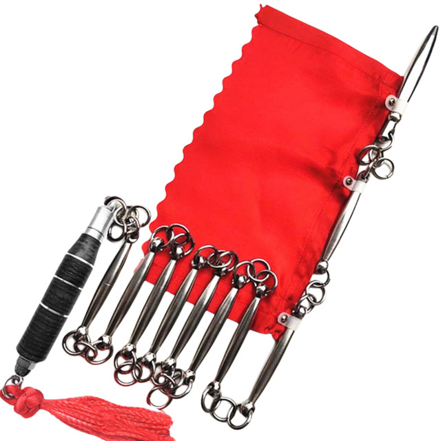 Pure stainless steel nine-section whip, jujube core whip, seven-section ...