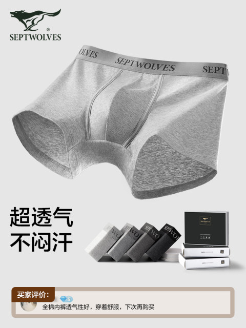 Septwolves Men's Underwear, Men's Pure Cotton 2025 New Style, Boys ...