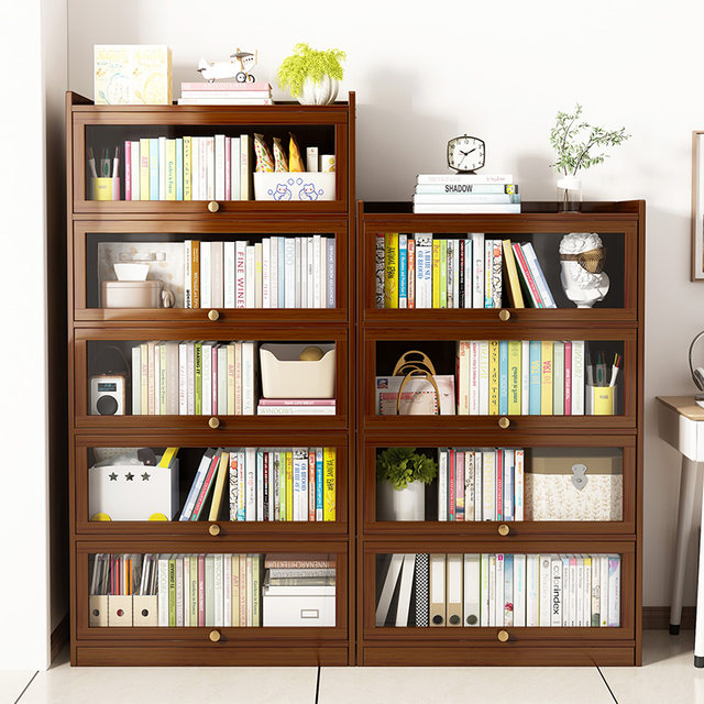 Bookstores setting racks Landing Bookcase Family Modern Simple Dust ...